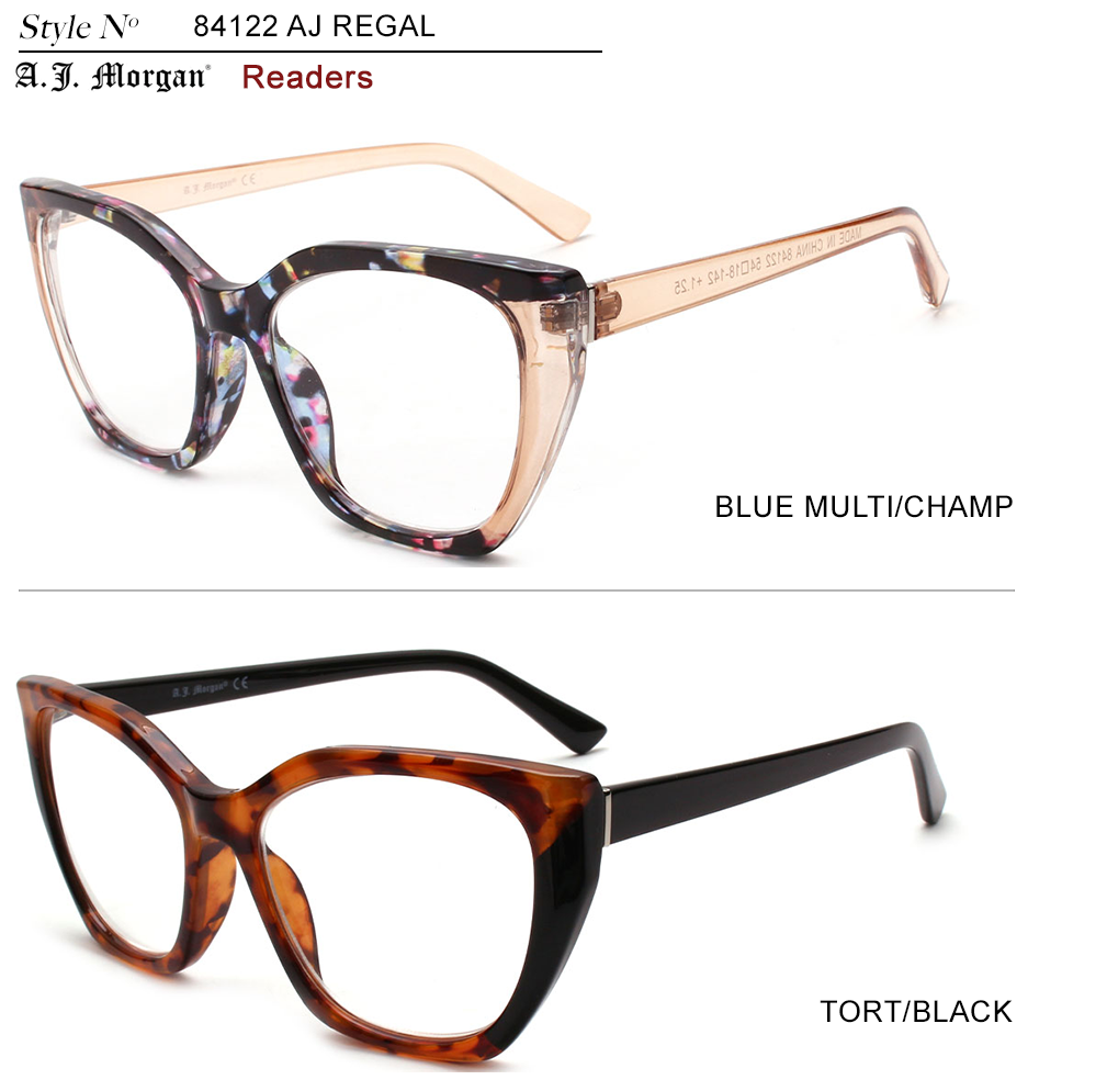 Oversized, two-Toned Cat-Eye Readers for Women / 84122 AJ Regal – B2B Wholesale | A.J. Morgan ...